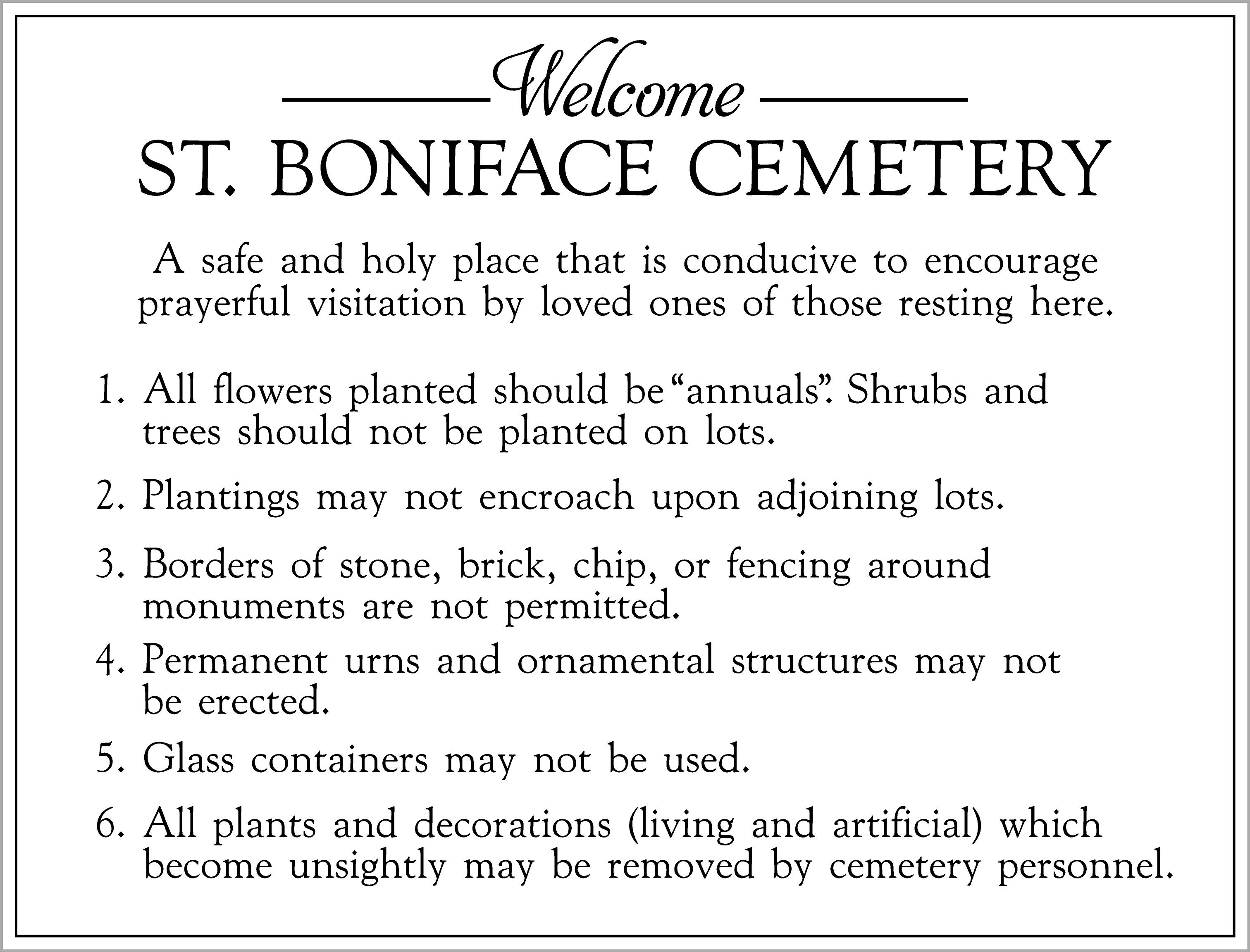 St. Boniface Parish > Our Community > St. Boniface Cemetery